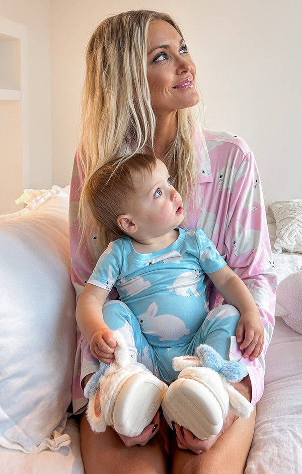 Mini Paige Sleep Set ~ Blue Bunnies Jersey – Show Me Your Mumu