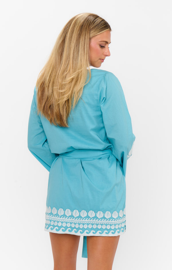 Malia Mini Dress ~ Blue Capri Shells – Show Me Your Mumu
