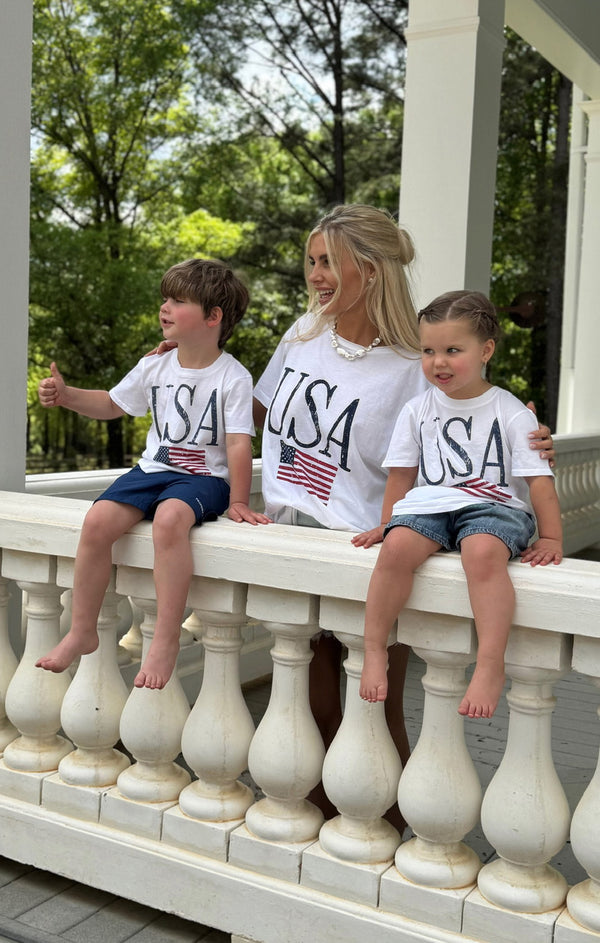 Little Travis Tee ~ USA Flag Graphic – Show Me Your Mumu