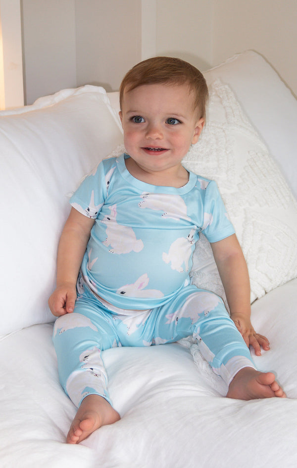 Mini Paige Sleep Set ~ Blue Bunnies Jersey – Show Me Your Mumu