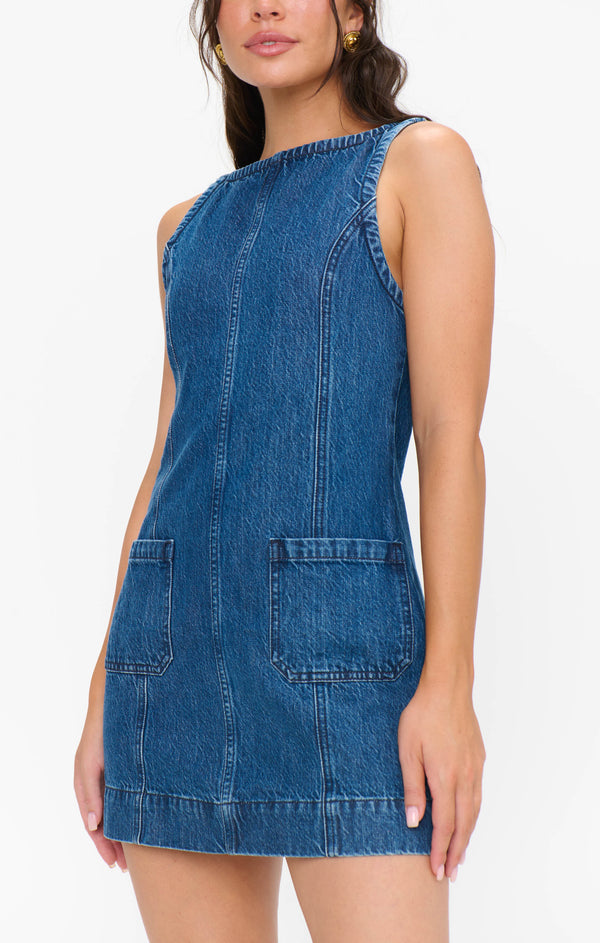 Boulevard Mini Dress ~ Reservoir Blue – Show Me Your Mumu