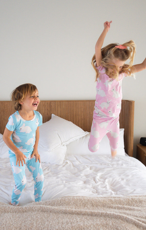 Mini Paige Sleep Set ~ Blue Bunnies Jersey – Show Me Your Mumu