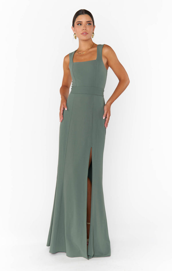 Paris Gown ~ Deep Sage Stretch – Show Me Your Mumu
