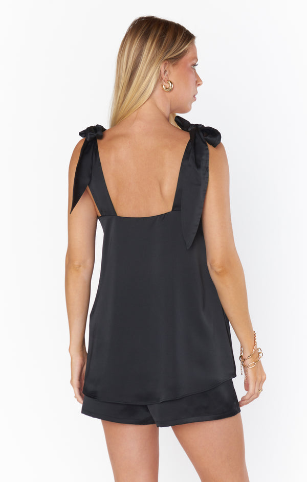 Makeup Tank ~ Black Luxe Satin – Show Me Your Mumu