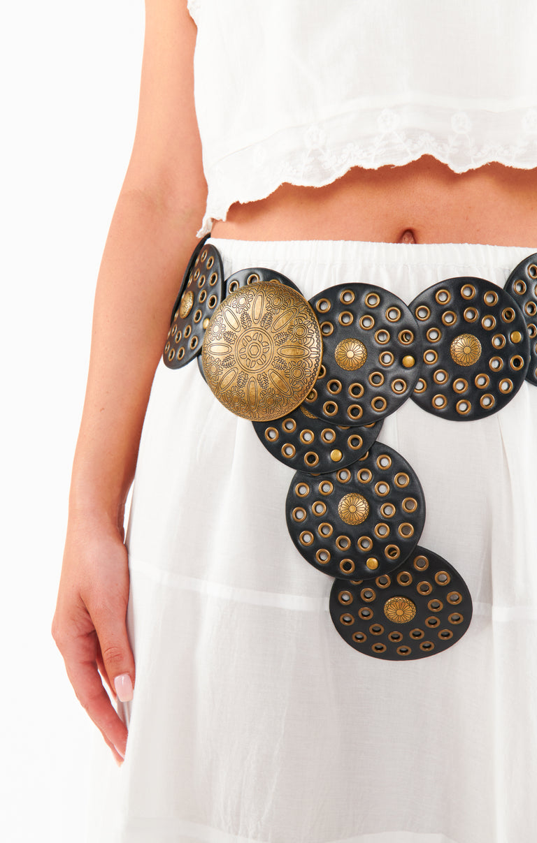 Western Studded Belt ~ Black/Gold – Show Me Your Mumu