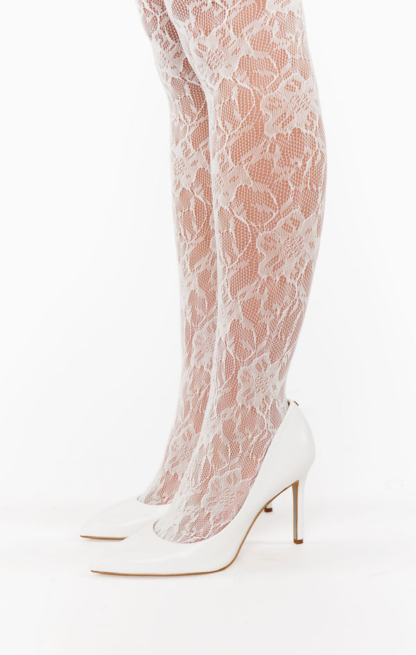Petit Moments Lace Tights ~ White – Show Me Your Mumu