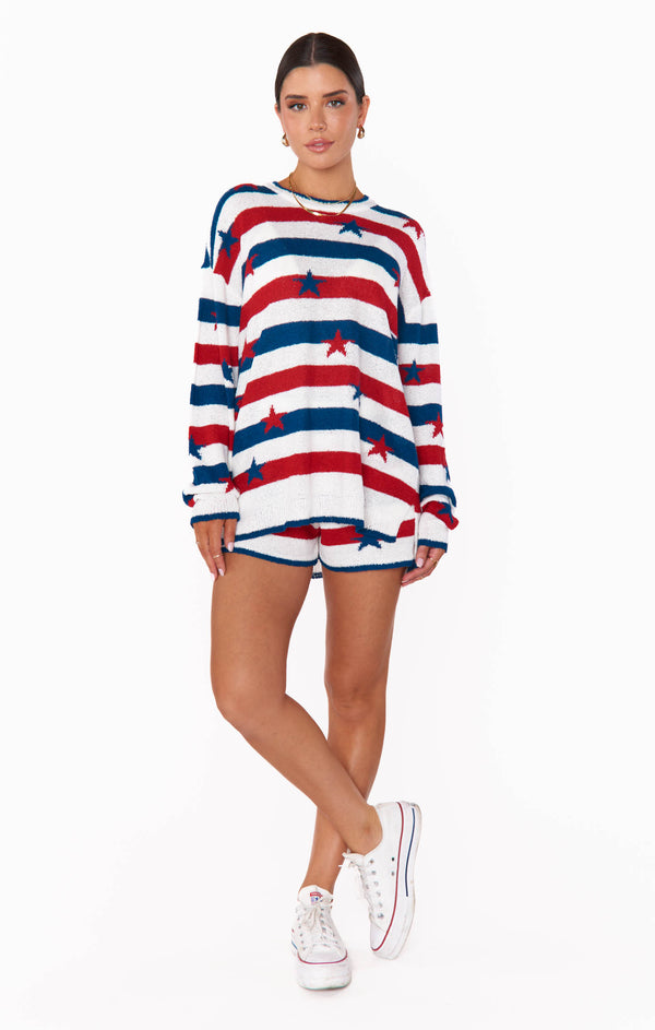 Go To Sweater ~ Star Spangled Stripe Knit – Show Me Your Mumu