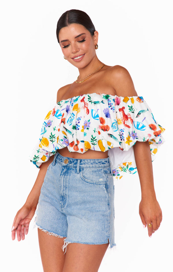 Maria Top ~ Italian Picnic Linen – Show Me Your Mumu