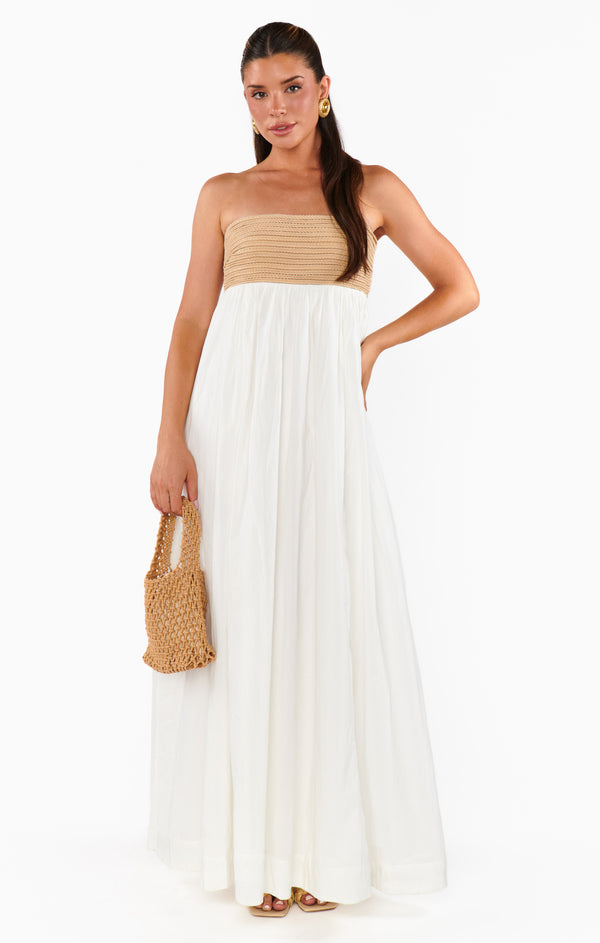 Dockside Maxi Dress ~ White Voile With Twisted Rope – Show Me Your Mumu