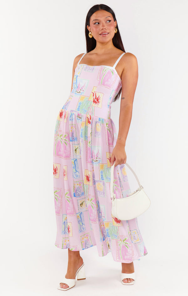 Hepburn Midi Dress ~ Summer Soleil Linen – Show Me Your Mumu