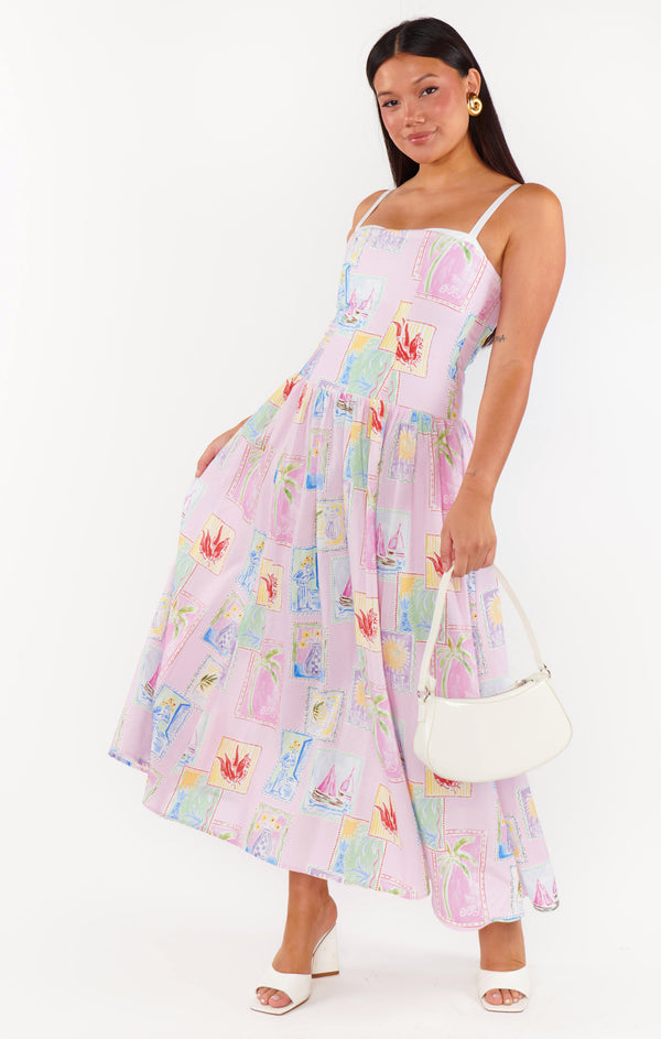 Hepburn Midi Dress ~ Summer Soleil Linen – Show Me Your Mumu
