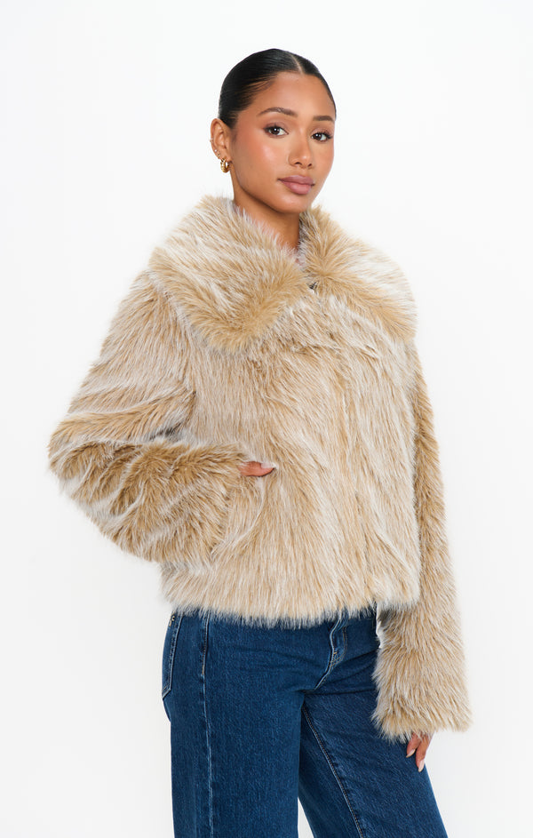 Park City Jacket ~ Cedar Brown Faux Fur – Show Me Your Mumu