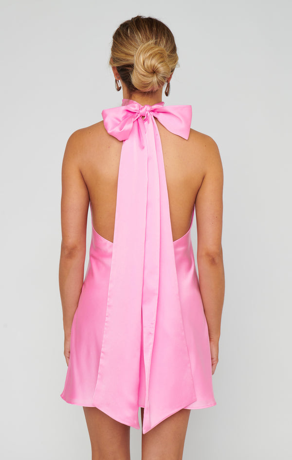 Lisa Mini Dress ~ Pink Luxe Satin – Show Me Your Mumu