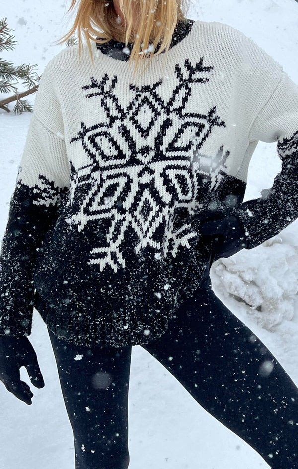 Stowe Sweater ~ Snowflake Knit – Show Me Your Mumu