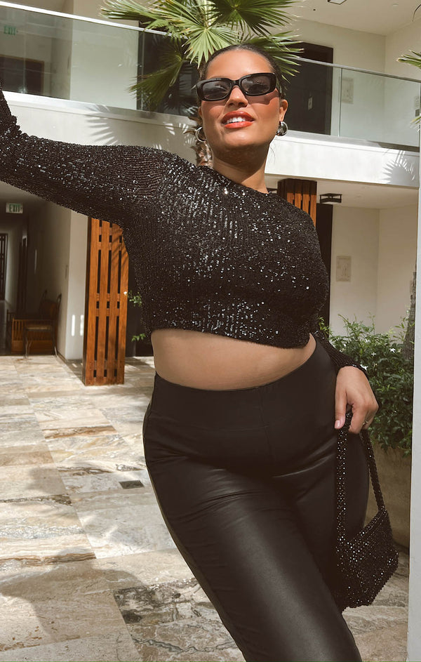 Last Call Top ~ Midnight Glitz Sequins – Show Me Your Mumu