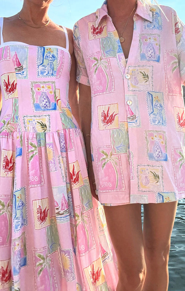 Parker Button Down ~ Summer Soleil Linen – Show Me Your Mumu