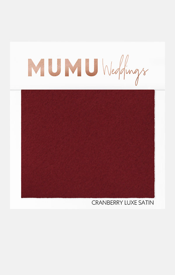 Bridesmaid Fabric Swatch ~ Cranberry Luxe Satin – Show Me Your Mumu