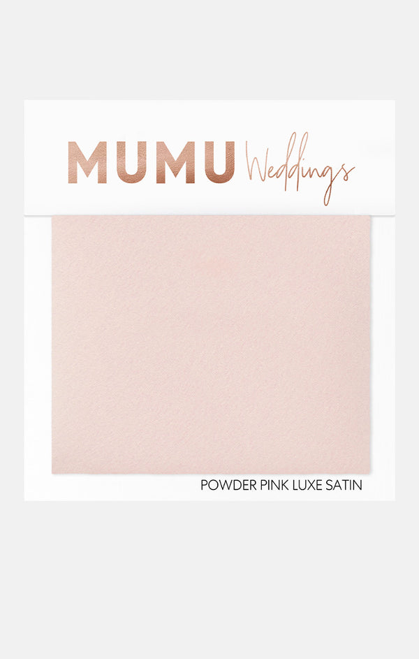 Bridesmaid Fabric Swatch ~ Powder Pink Luxe Satin – Show Me Your Mumu