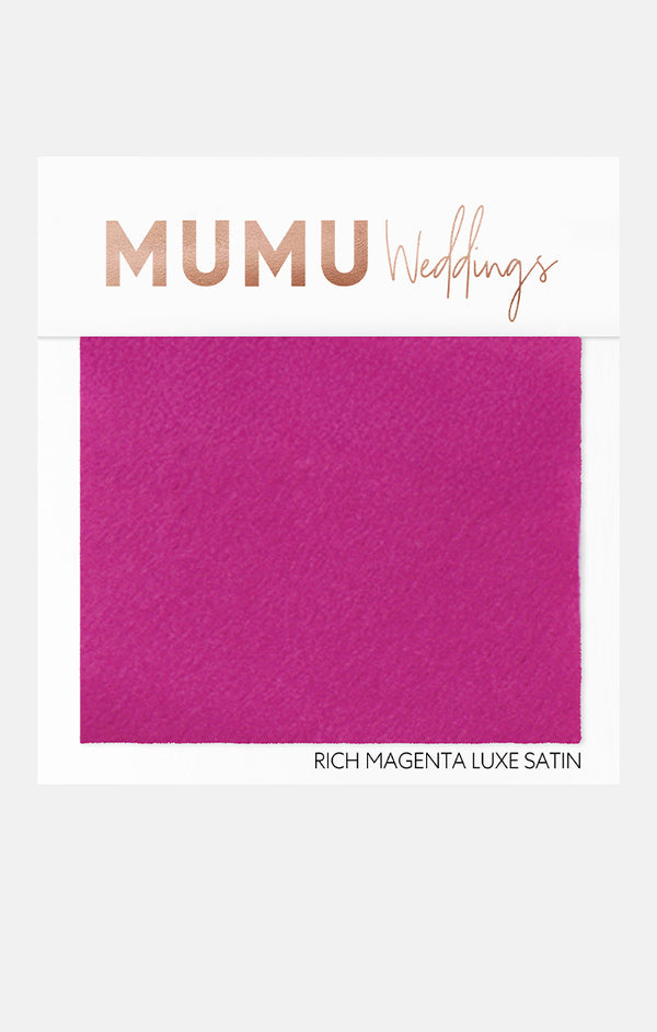 Bridesmaid Fabric Swatch ~ Rich Magenta Luxe Satin – Show Me Your Mumu