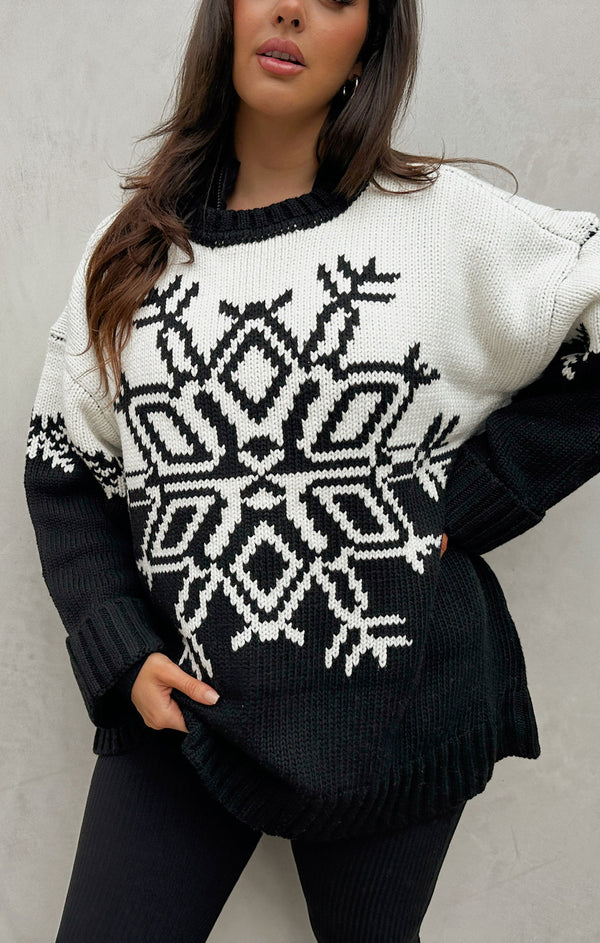 Stowe Sweater ~ Snowflake Knit – Show Me Your Mumu