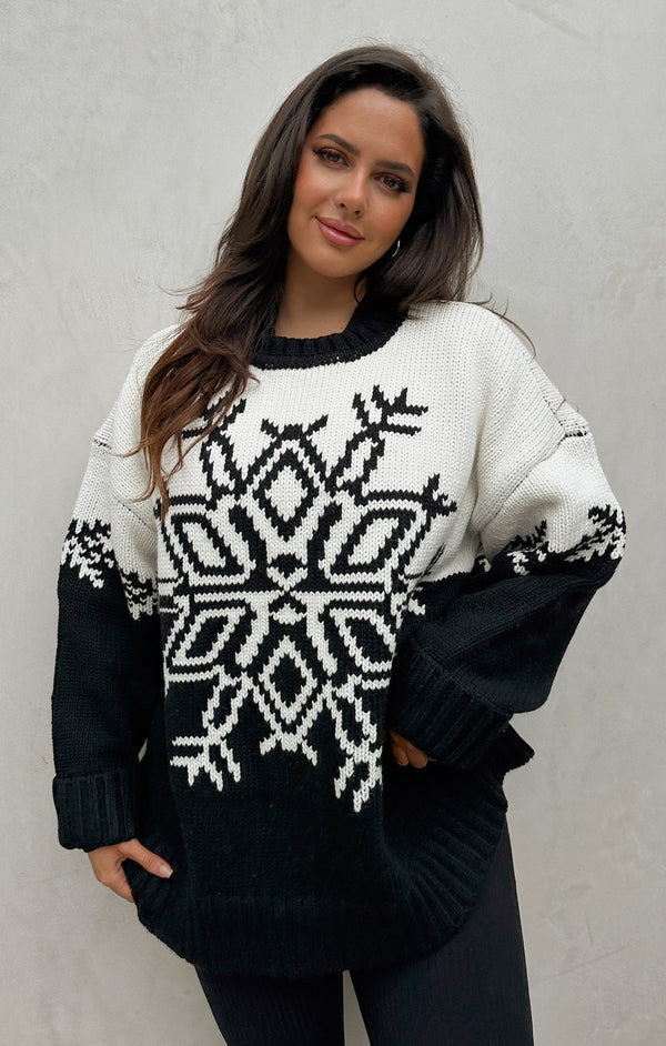 Stowe Sweater ~ Snowflake Knit – Show Me Your Mumu