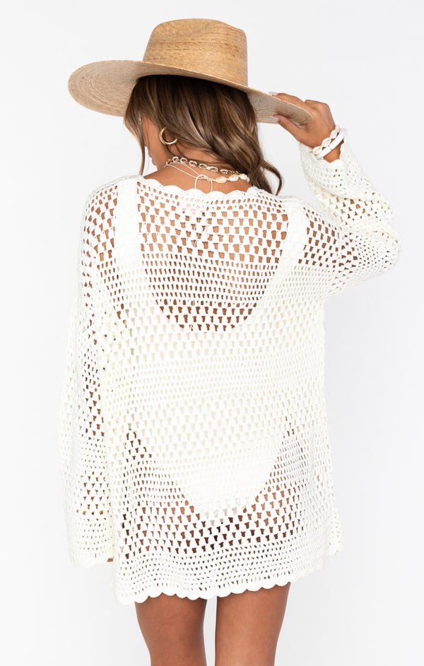 Paula Pullover ~ White Crochet – Show Me Your Mumu